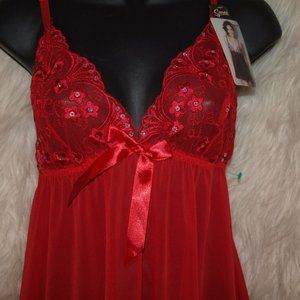 Spree | Intimates & Sleepwear | New Red Lingerie Size M By Spree Sheer ...